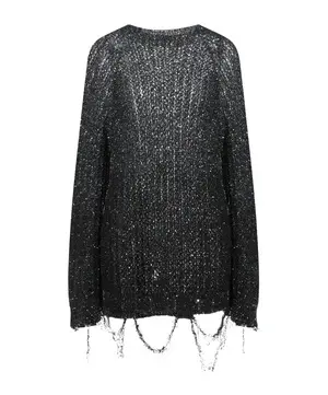 MAISON MARGIELA Solid Color Knitted Top - Black