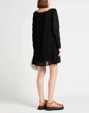 GANNI Long-sleeve Ruched Dress