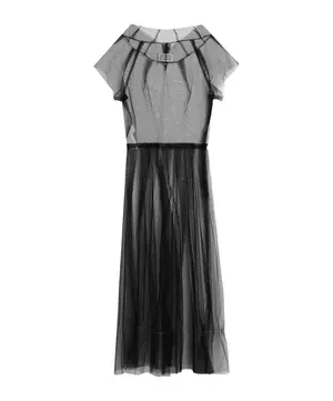 MAISON MARGIELA Tulle Pleated Dress - Black