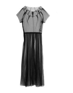 MAISON MARGIELA Tulle Pleated Dress