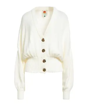 Farm Rio Solid Color Lightweight Knit Sweater - White