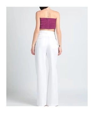 GANNI Embellished Shirred Bandeau Top