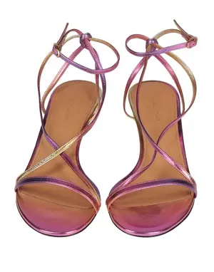 Isabel Marant Étoile Metallic Leather Ankle Strap Sandals