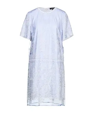 Burberry Floral Lace Short-sleeve Dress - Blue