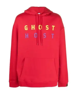 Raf Simons Ghost Host-print Hoodie - Red