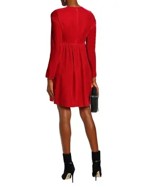 Chloé Velvet Waist-tied Dress