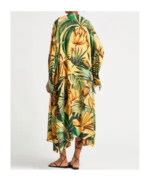 Farm Rio Long Patterned V-neck Jacket