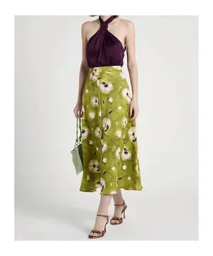 MAXCO. Halter Neck Pleated Top