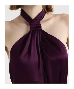 MAXCO. Halter Neck Pleated Top