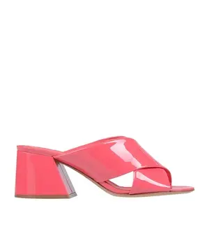 MAISON MARGIELA Minimalist Solid Color Patent Leather Shoes - Pink