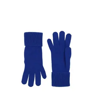 Burberry Knitted Cashmere Gloves - Blue