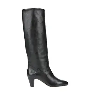 MAISON MARGIELA Round Toe Block Heel Leather Boots