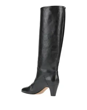 MAISON MARGIELA Round Toe Block Heel Leather Boots