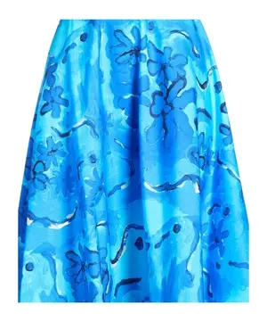 Marni Flared Skirt With Floral Print - Blue