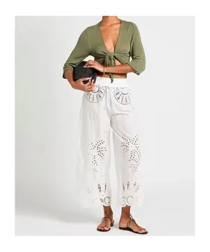 Farm Rio Elastic Waist Casual Pants
