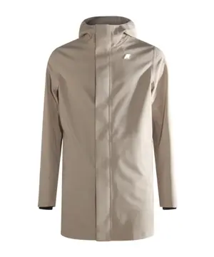 K-WAY Hooded Logo Detail Coat
