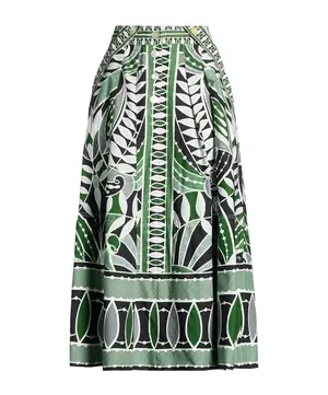 Farm Rio Printed Midi Skirt With Flared Hem
