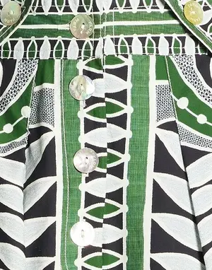 Farm Rio Printed Midi Skirt With Flared Hem