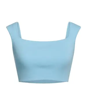 Sportmax Sleeveless Square Neck Cropped Top - Blue