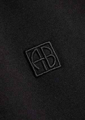 ANINE BING Karter Logo-embroidered Cotton Sweatpants