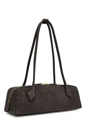 Alaïa Le Teckel Medium Suede Shoulder Bag