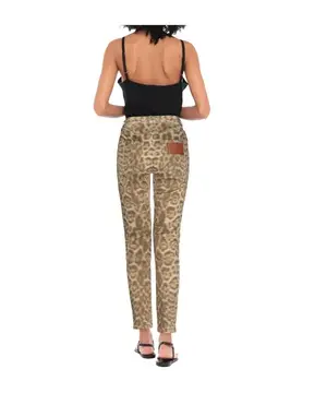 Burberry Straight-leg Leopard Print Jeans