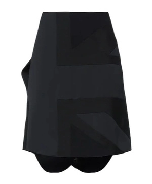 Burberry Flared Crepe Mini Skirt