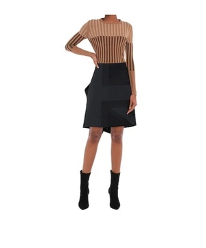 Burberry Flared Crepe Mini Skirt