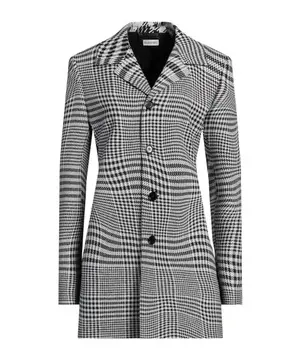 Burberry Prince Of Wales Check Flannel Blazer - Gray