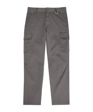 Moncler Stretch-cotton Cargo Trousers - Gray