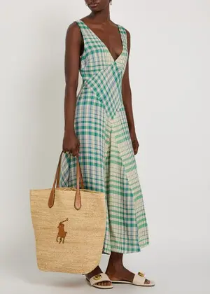 Polo Ralph Lauren Plaid Woven Midi Dress