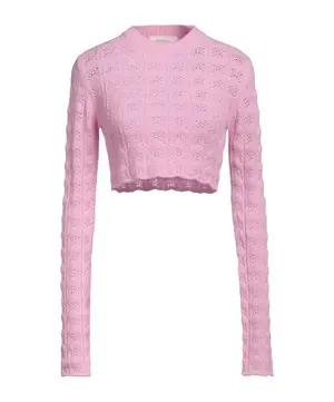 Sportmax Solid-color Lightweight Long-sleeve Knit Sweater - Pink