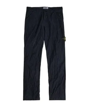 Stone Island Casual Pants With Belt Loops - Navy