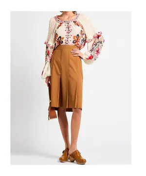 Farm Rio Long-sleeved Printed Shirt With Ruffle And Pleat Details