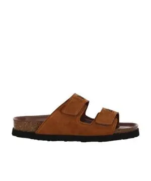 Palm Angels Logo-print Touch-strap Sandals - Brown