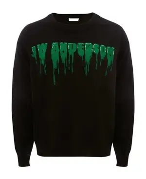 J.W.ANDERSON Intarsia-knit Logo Jumper - Black
