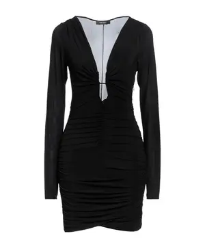 Isabel Marant Étoile Long Sleeve Deep V Neckline Mini Dress - Black