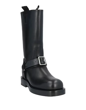 Burberry Tall Leather Boots With Square Heel