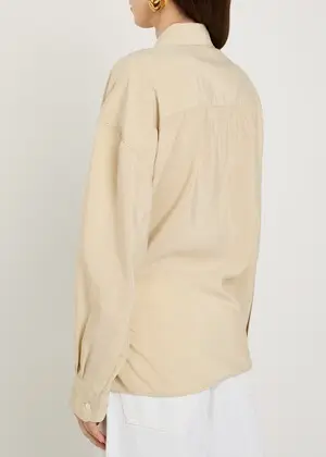 LEMAIRE Twisted Brushed Silk-blend Wrap Shirt