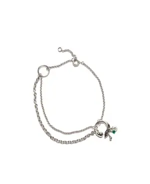 Acne Studios Charm-detail Multi-chain Necklace - Gray