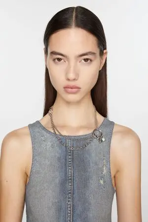 Acne Studios Charm-detail Multi-chain Necklace