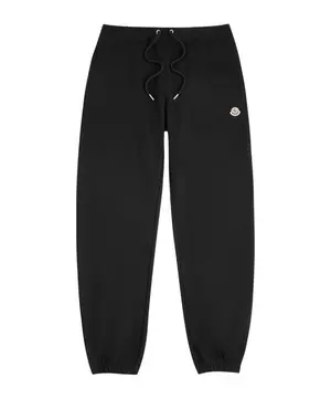 Moncler Logo Cotton Sweatpants - Black