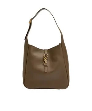 Saint Laurent Le 5 À 7 Small Leather Hobo Bag - Green