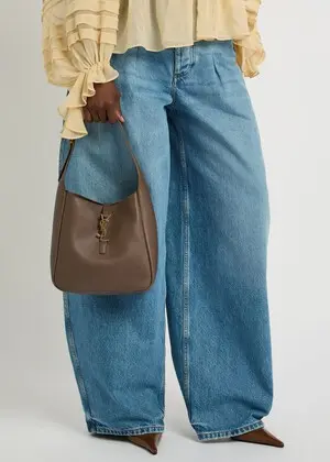 Saint Laurent Le 5 À 7 Small Leather Hobo Bag
