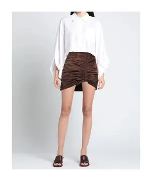 GANNI Gathered Detail Zip Up Skirt