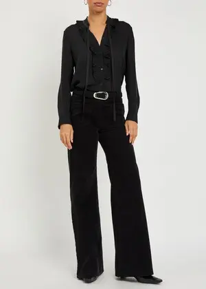 NILI LOTAN Florence Flared-leg Corduroy Trousers