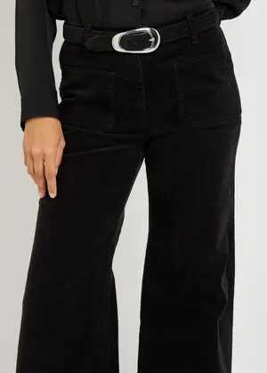 NILI LOTAN Florence Flared-leg Corduroy Trousers