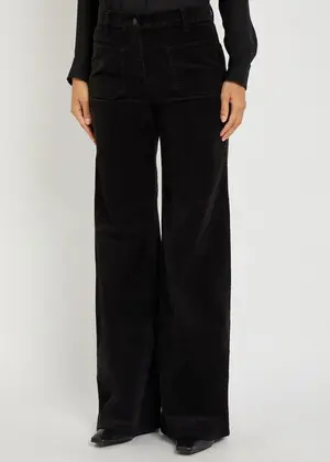 NILI LOTAN Florence Flared-leg Corduroy Trousers