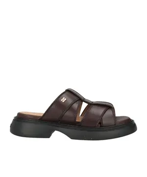 GANNI Solid Color Sandals - Black