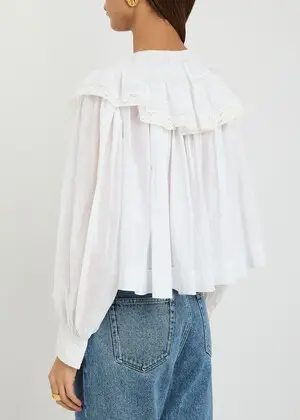 Chloé Ruffled Cotton Blouse